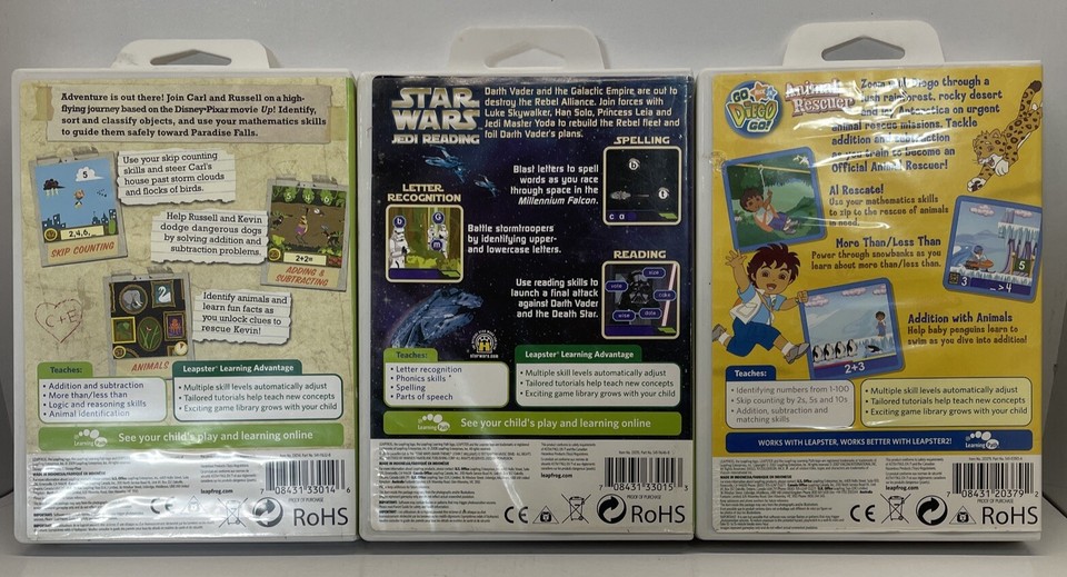 Go Diego Go: Animal Rescuer, Star Wars: Jedi Reading & UP (3) Leapster ...