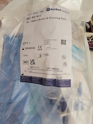 Rocket Medical Bottle Dressing Pack 1000ml R51411 -EXP 2024/02/27 2 PC ...