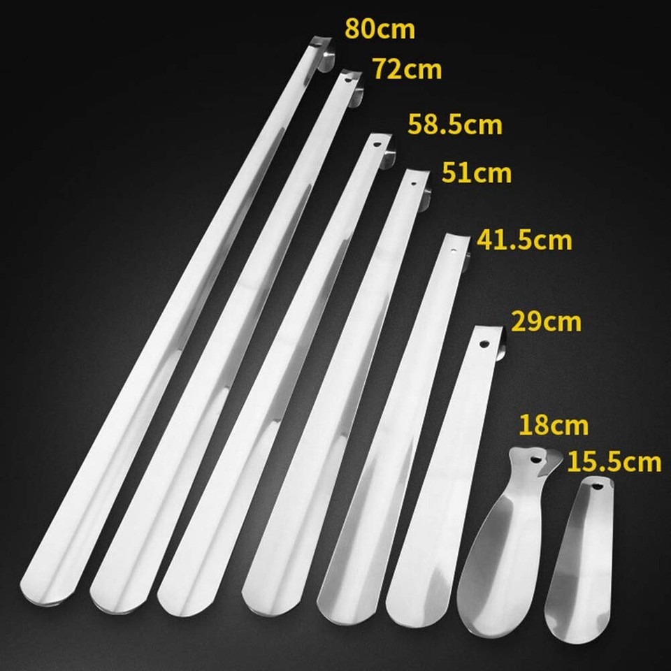 1PC Shoe Horn Comfortable Short Handle Stainless Steel Shoe Horn Tool ...