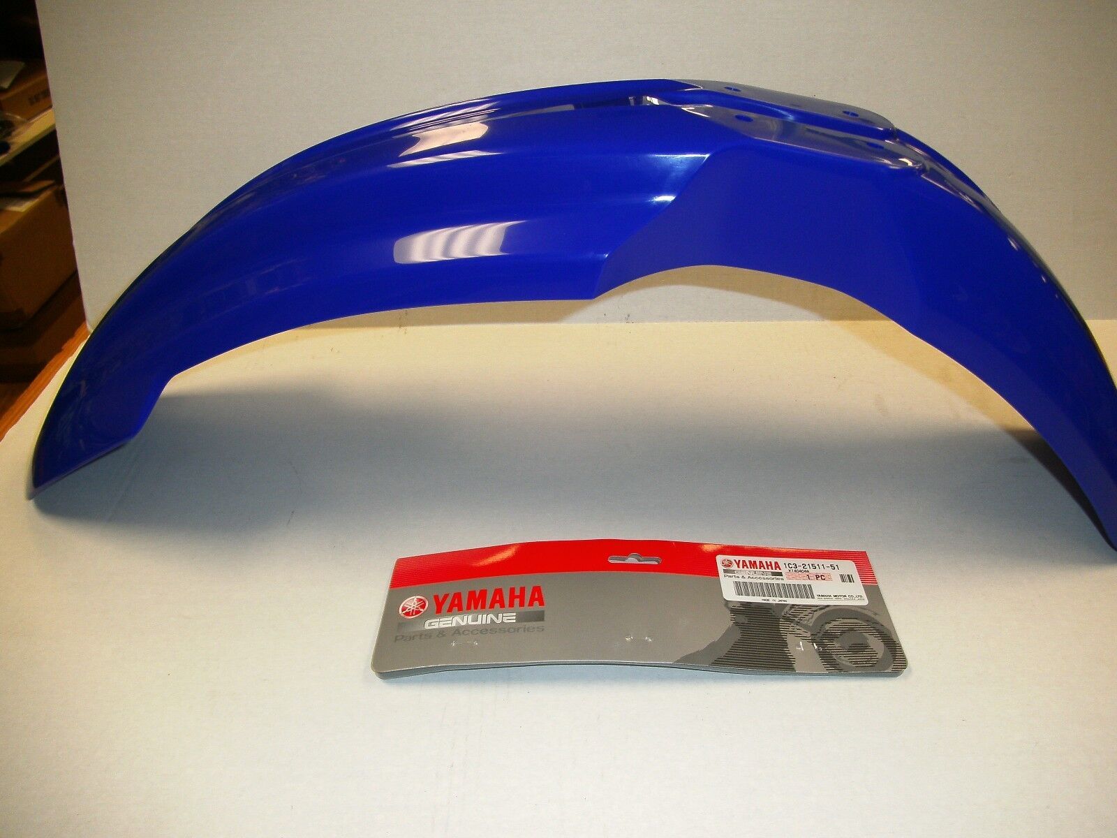 NOS YAMAHA 1C3-21511-51-00 FRONT FENDER BLUE WR250 WR450 YZ125 YZ250 ...