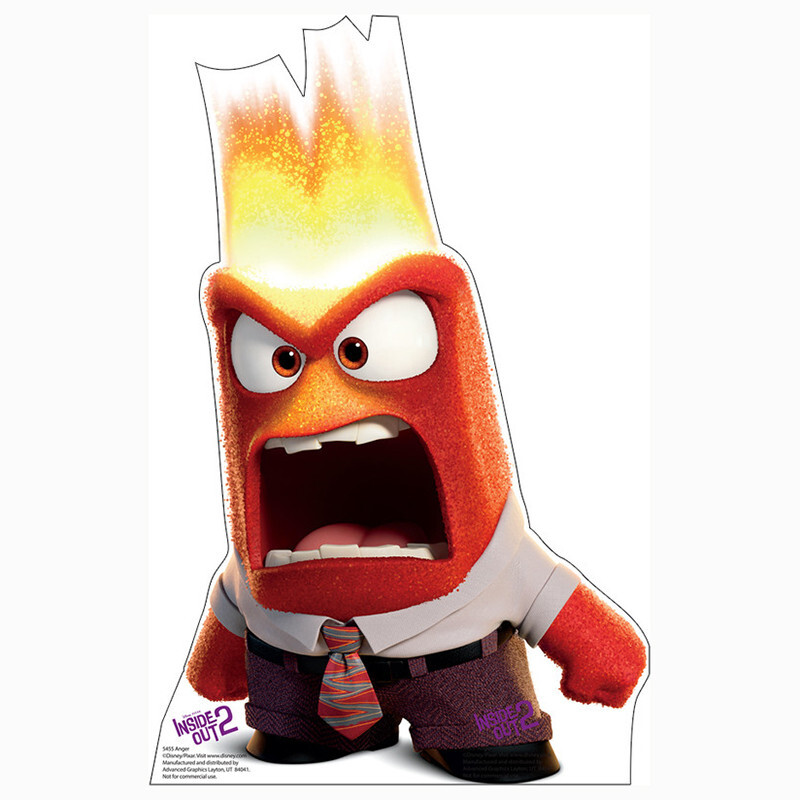 ANGER 'Inside Out 2' CARDBOARD CUTOUT | Grelly UK