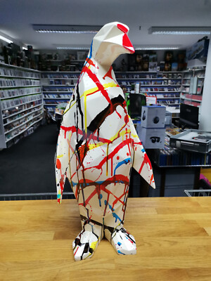 ADM - Penguin - Faceted Figurine Made Resin - Multicoloured Decorated ...