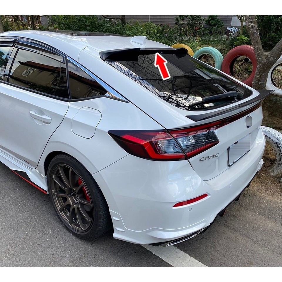 Unpainted FRP Fit Honda Civic 11th 5D Hatchback V Style Rear Roof ...