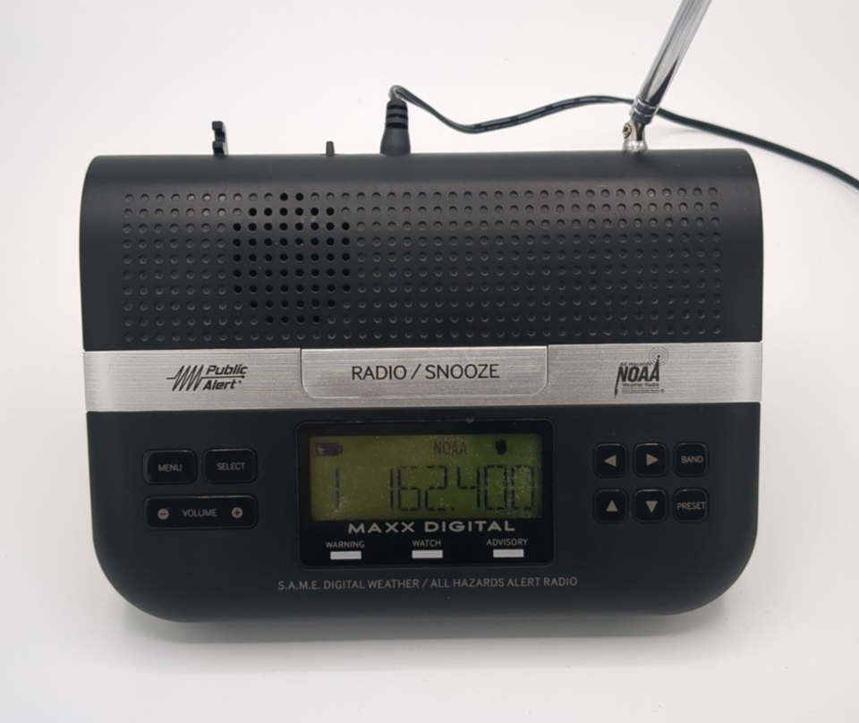 Maxx Digital All Hazards Alert Weather AM/FM Radio NOAA MX-CR01NW ...