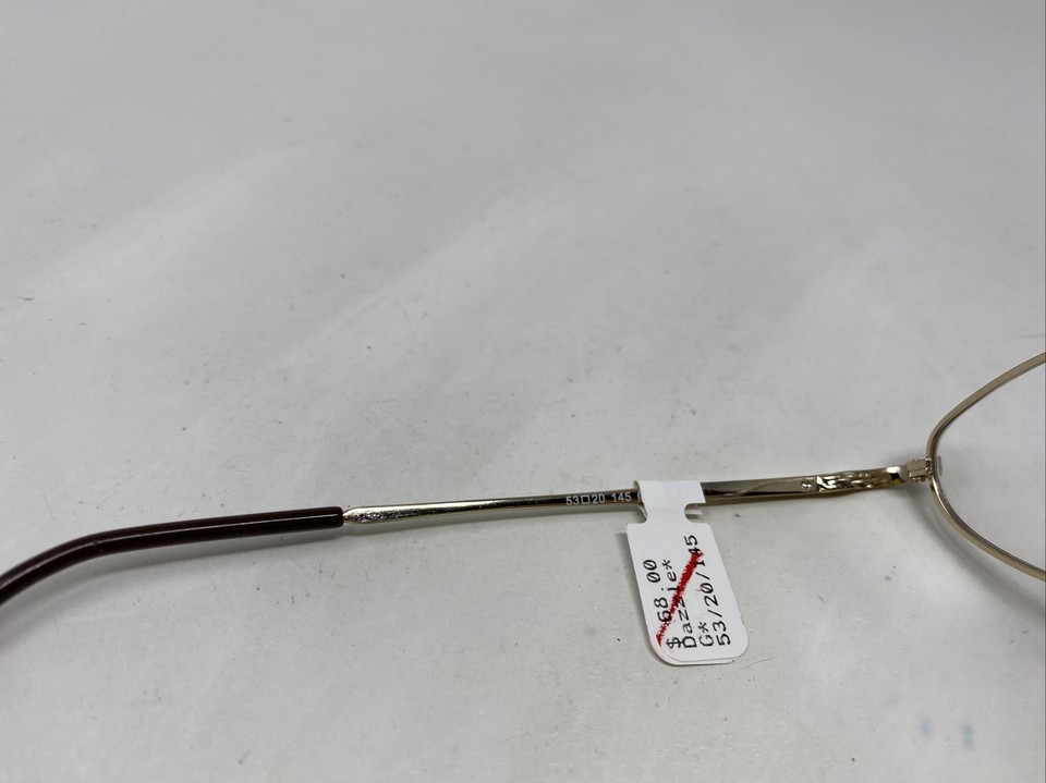 Modern DAZZLE GOLD 53-20-145 Gold Full Rim Metal Eyeglasses Frame 6115 ...