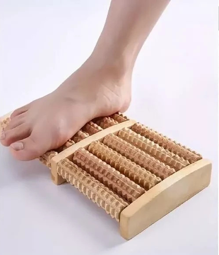 12 Roller Wooden Foot Massager Accupressure Heel Pain Arch Plantar ...