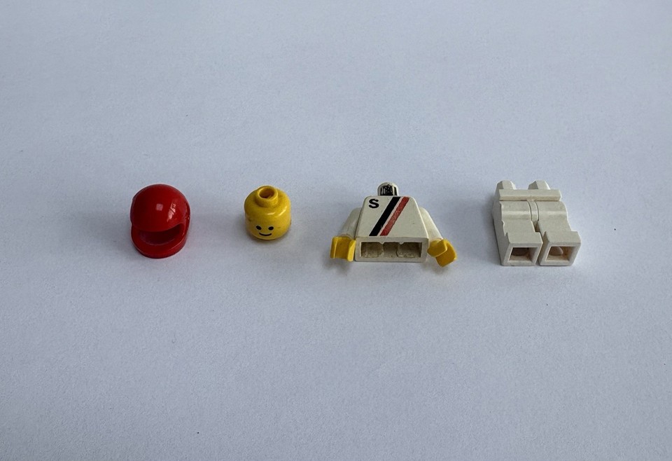 Lego Turbo Racer 'S' White with Red Black Stripe 6502 Minifigure | eBay UK