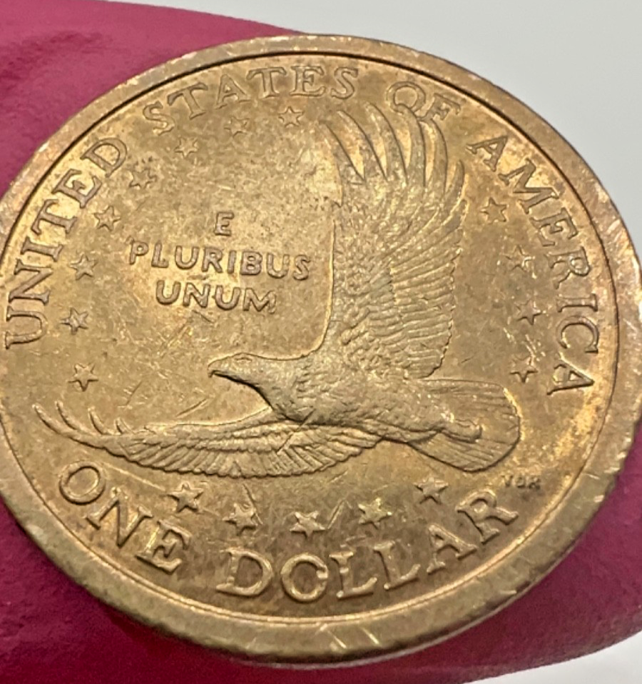 2000 D Sacagawea One Dollar Coin US Liberty RAINBOW TONING ! All ...