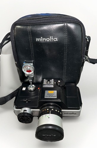 Minolta 110 Zoom SLR Film Camera 25-50mm f4.5 Lens w/Escot Self Timer ...