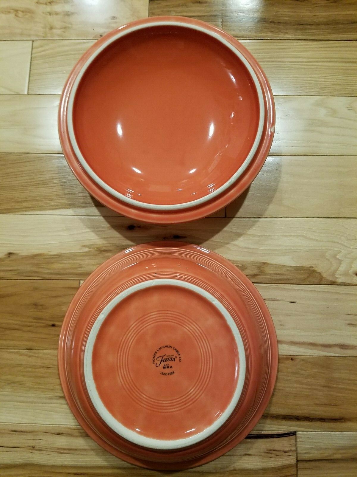 Fiesta Persimmon round 2 quart covered casserole dish with lid. Retired ...