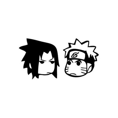 Ninja Naruto Sasuke Stare Contest - Vinyl Decal for Wall, Car, iPhone ...
