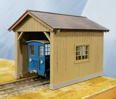 1:43-1:48 Scale Engine House Kit On30/Oe/On2/On18 Narrow Gauge Car Shed ...