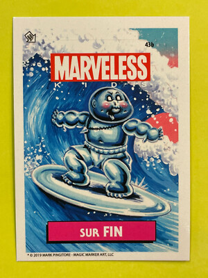 Sur Fin 43b Sticker Card 2019 Marveless Kids Marvel GPK Parody ...