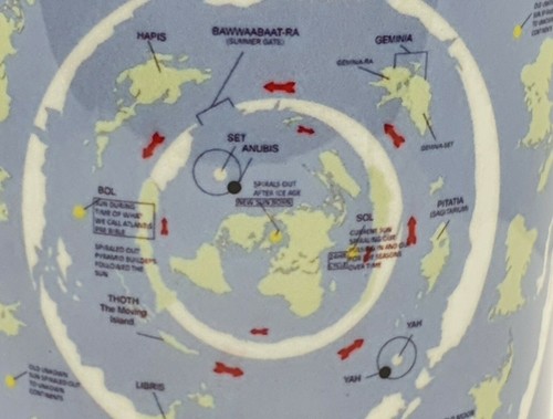 Arctic Continent Gerardus Mercator 1595 & Land Beyond Ice Wall Map Mug ...