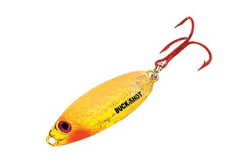 Northland Tackle Buck Shot Rattle Spoon 7 - Super Glo Goldfish - Ice ...