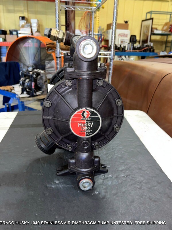 GRACO HUSKY 1040 STAINLESS AIR DIAPHRAGM PUMP UNTESTED! FREE SHIPPING ...