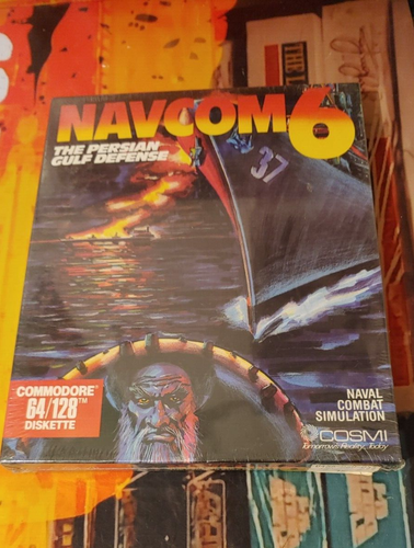 NAVCOM 6 (Cosmi 1988) Commodore 64 (Box, Manual, Disk) works 8-bit ...