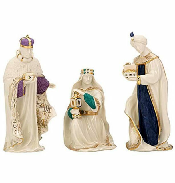 Lenox First Blessing Three Kings Porcelain Christmas Nativity Figurine ...