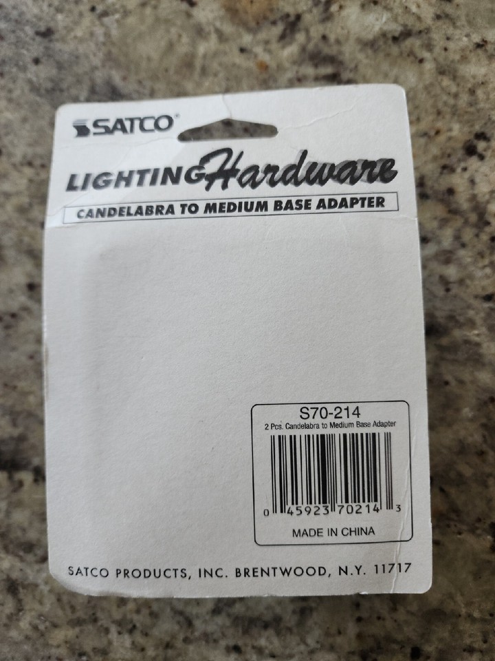 Satco Plastic Candelabra to Medium Base Socket Adapter 1 pk | eBay