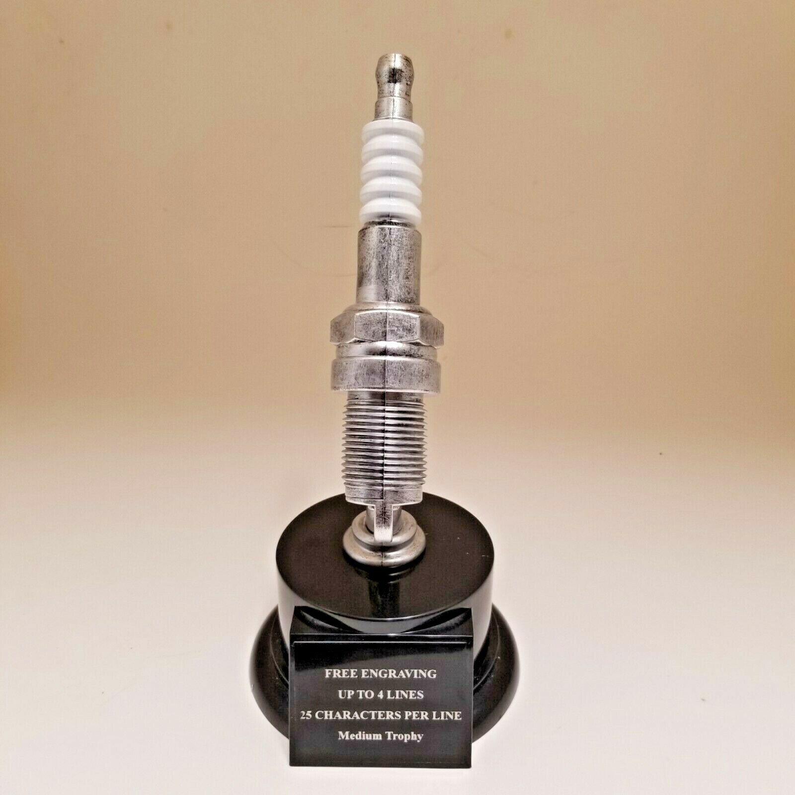 MEDIUM 11" SPARK PLUG TROPHY ON BASE! FREE ENGRAVING! | eBay