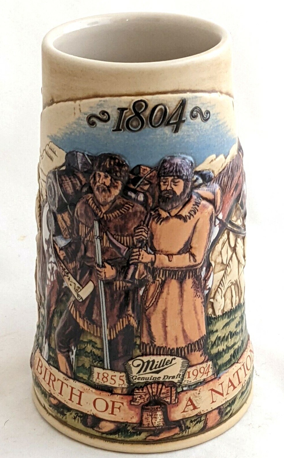 Miller Birth Of A Nation Beer Stein 1804 Lewis and Clark Expedition1994 ...