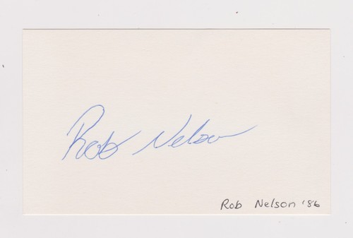 Rob Nelson - Signed 3x5 - Debut 1986 - Athletics | eBay