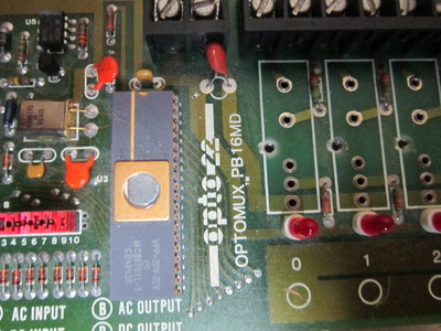Opto-22- Optomux PB16MD I/O Board w/12 Opto-22,Model OAC5 - AC Output ...