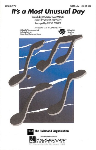 It's a Most Unusual Day by --Hal Leonard | eBay