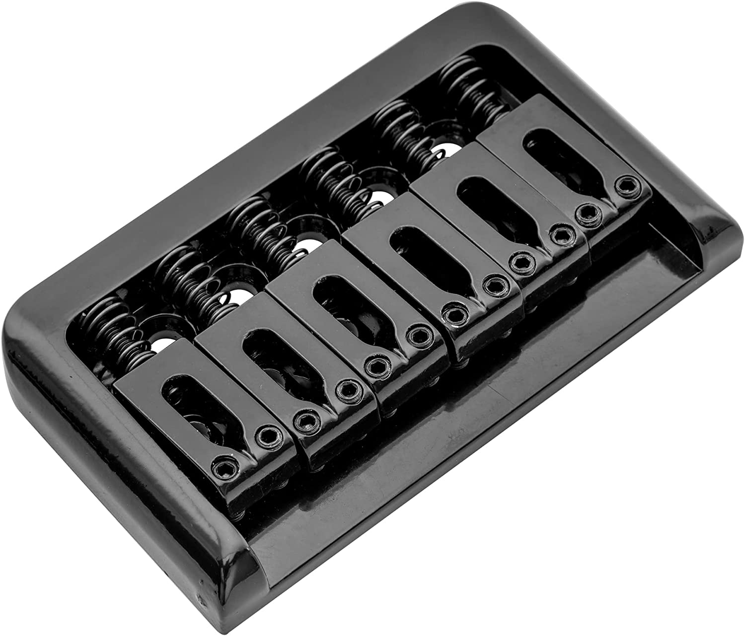 Black Hard Tail Fixed Guitar Bridge, Hipshot Style String Through Body ...
