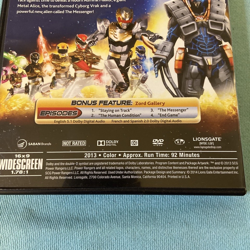 Power Rangers Megaforce A Battle To The Finish Dvd Only Live Action ...