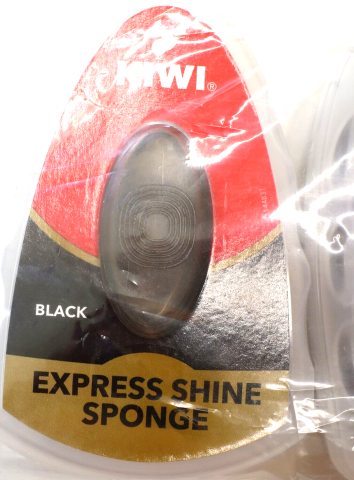 NEW Kiwi Express Shine Sponge Black Noir 0.23 Fluid Ounce SEALED PACK ...