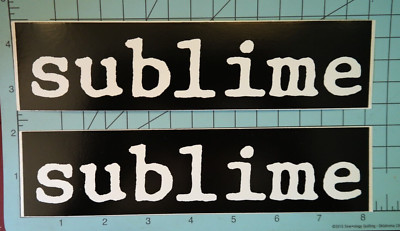 SUBLIME vintage 90's band logo stickers x 2, california ska, punk ...