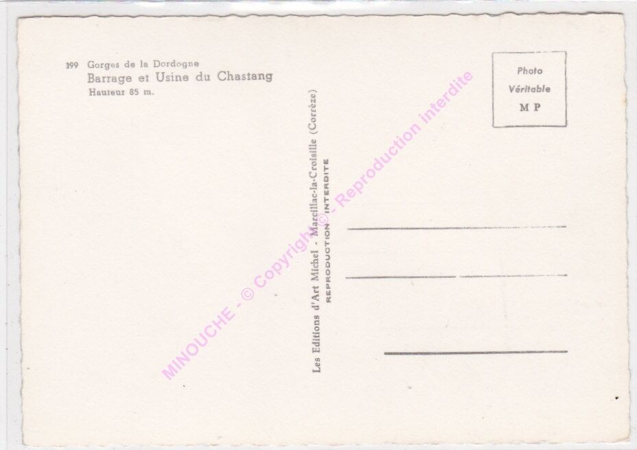 Cpsm 19190 The Chastang Dam Factory EDT Michel | eBay