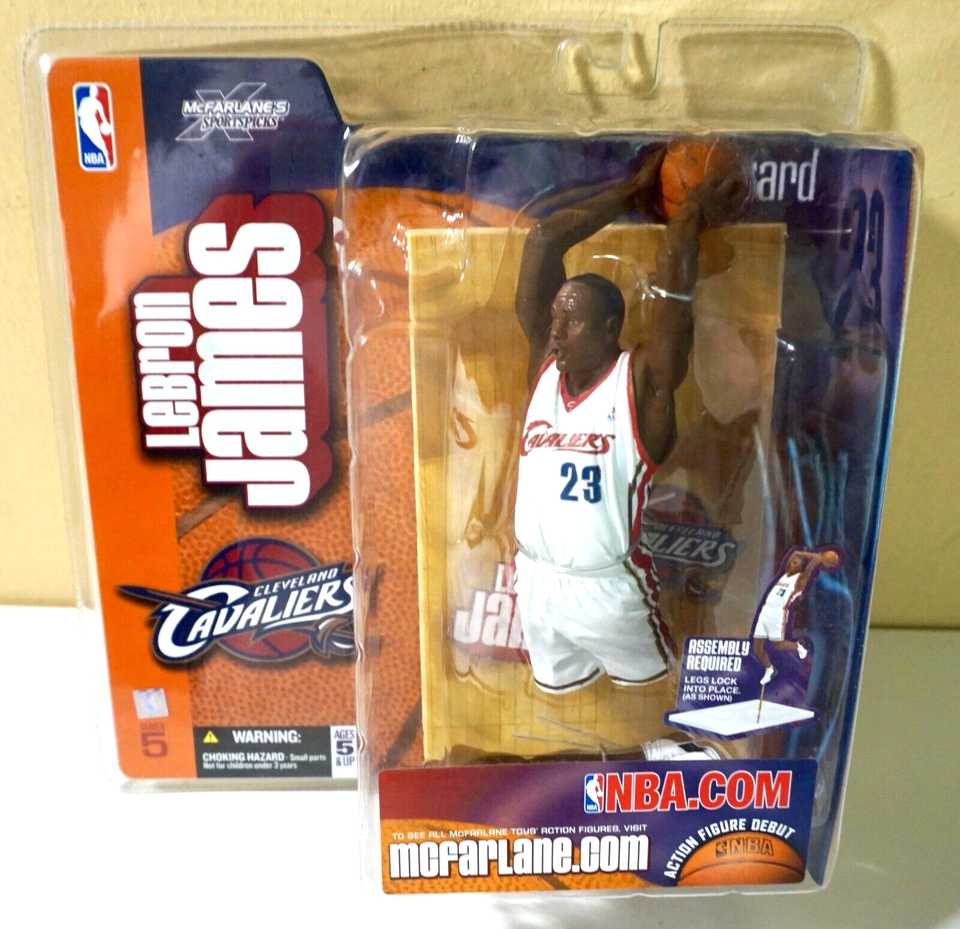 NBA CLEVELAND CAVALIERS LEBRON JAMES ACTION FIGURE MCFARLANE TOYS 2003 ...