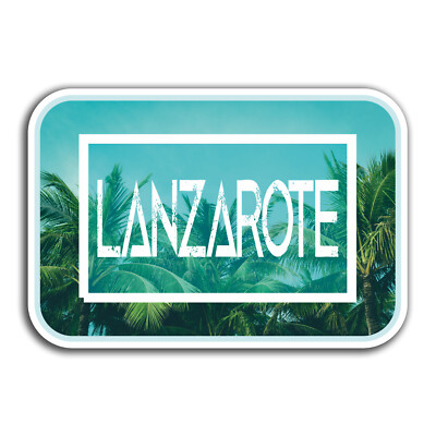 2 x 10cm Lanzarote Holiday Vinyl Stickers - Travel Sticker Laptop ...