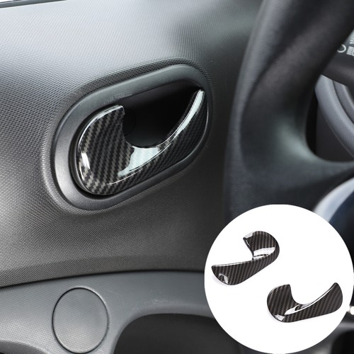 Carbon Look Inner Door Grab Handle Cover Trim For Mercedes Benz smart ...