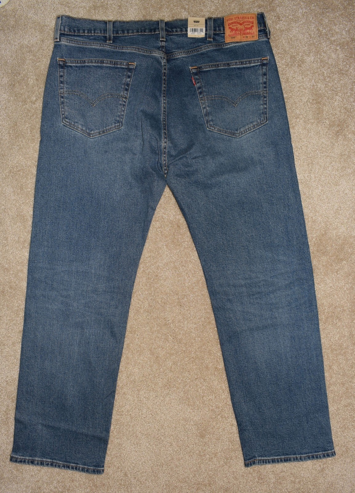 Levi%27s+Men%27s+505+Regular+Fit+Jeans+Goldenrod+-+Stretch+38w+X+30l ...