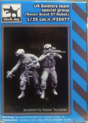 MODELLISMO - US soldier team w/Recon Scout XT Robot - BLACK DOG Scala 1 ...