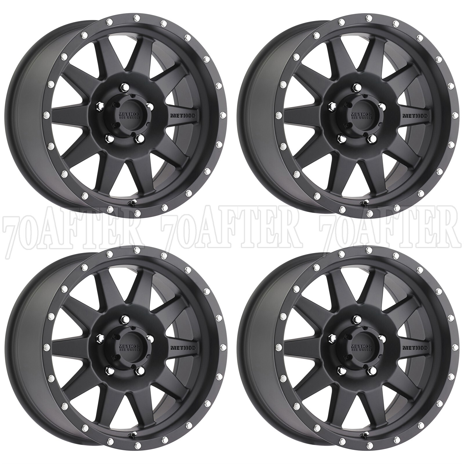 (4X) Method MR301 The Standard Wheels [17x9|5x114.3|ET:-12|CB:83] Matte ...