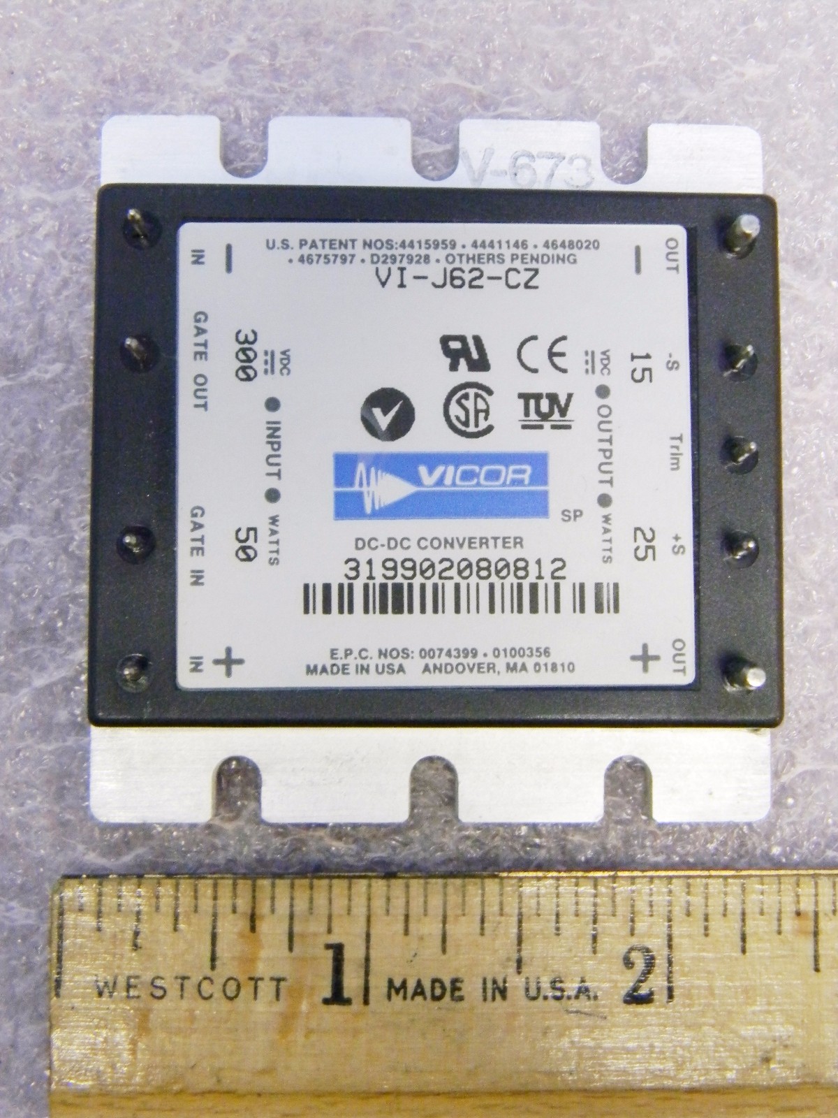 NEW Vicor VI-J62-CZ DC-DC Converter IN 200-300V, OUT 15VDC 25 Watts ...