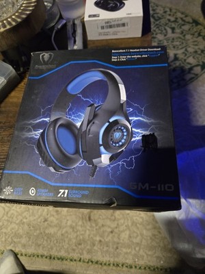 Beexcellent GM-1 Gaming Headset with Surround Sound & Microphone - Blue ...