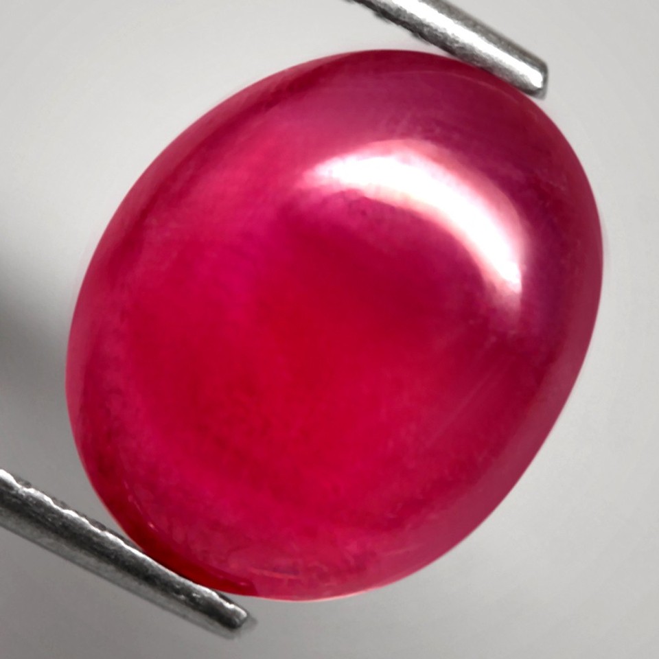 5.01Ct. Natural Gemstone Ruby Red Color Big Oval Cabochon Mozambique ...