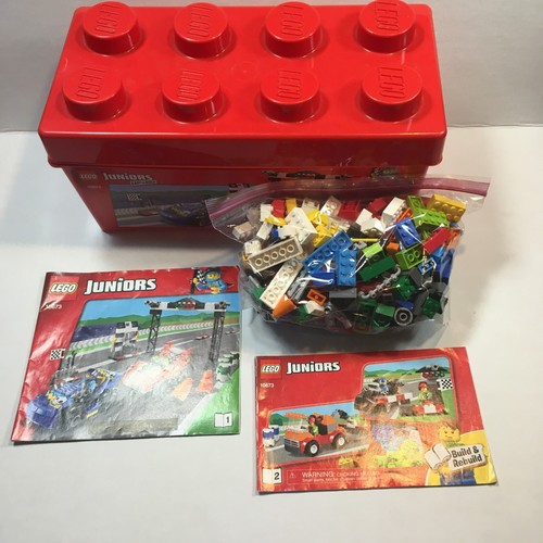 Lego Juniors 10673 Race Car Rally Complete With Manuals And Storage ...