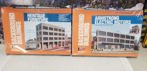 HO SCALE WALTHERS BACKGROUND BUILDING LOT OF (2) ARMSTRONG ELECTRIC ...