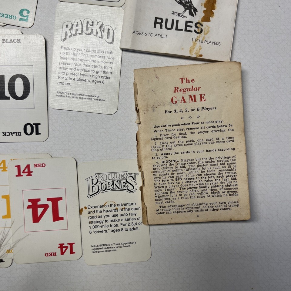 1992 Rook Card Game Hasbro Parker Brothers no box-comes w original ...
