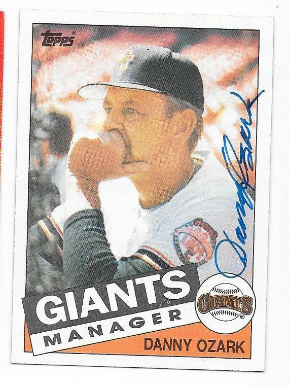 DANNY OZARK 1985 TOPPS AUTOGRAPHED SIGNED # 365 GIANTS DECEASED | eBay
