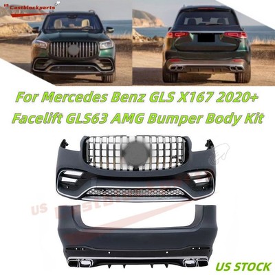 Facelift GLS63 AMG 2020+ Front+Rear Bumper Body Kit For MERCEDES BENZ ...