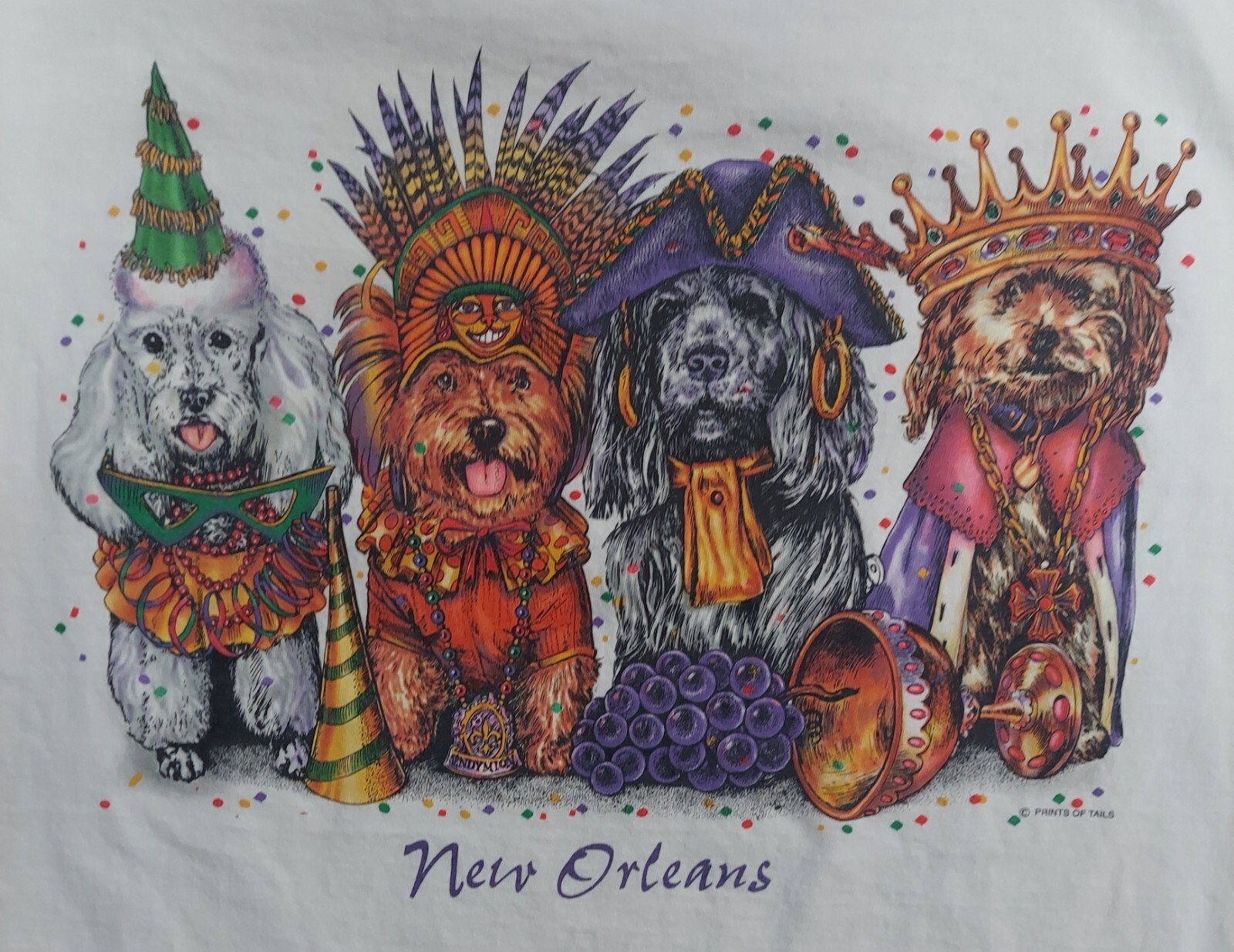 Dog Shirt Prints Of Tails New Orleans Front & Back Si… - Gem