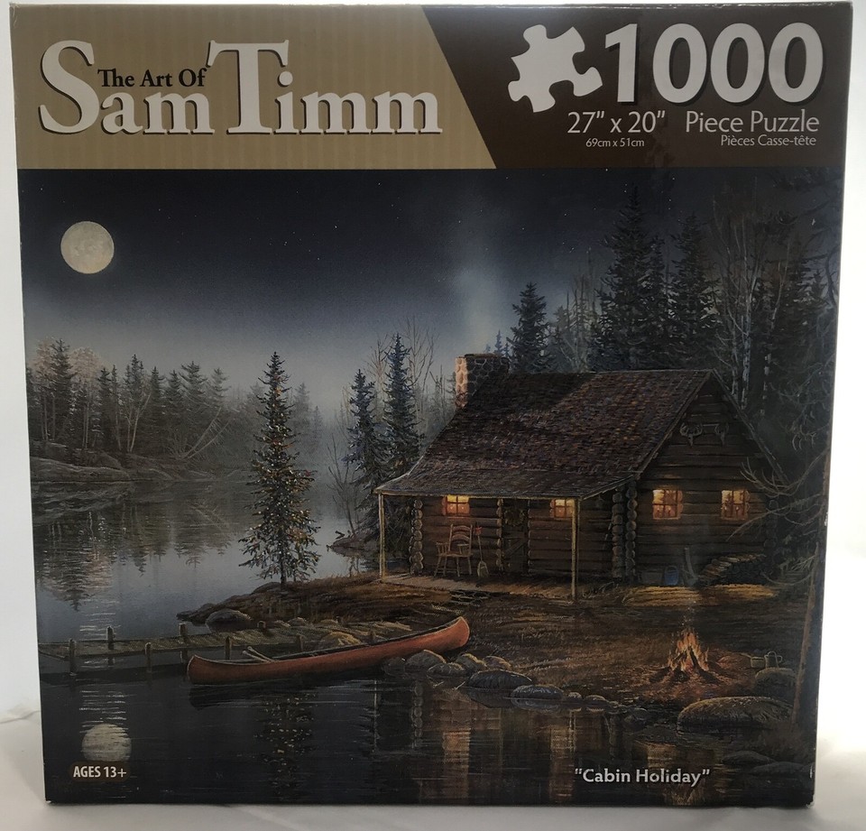 1000 Piece Puzzle "Cabin Holiday" The Art of Sam Timm [773392085503] 27 ...