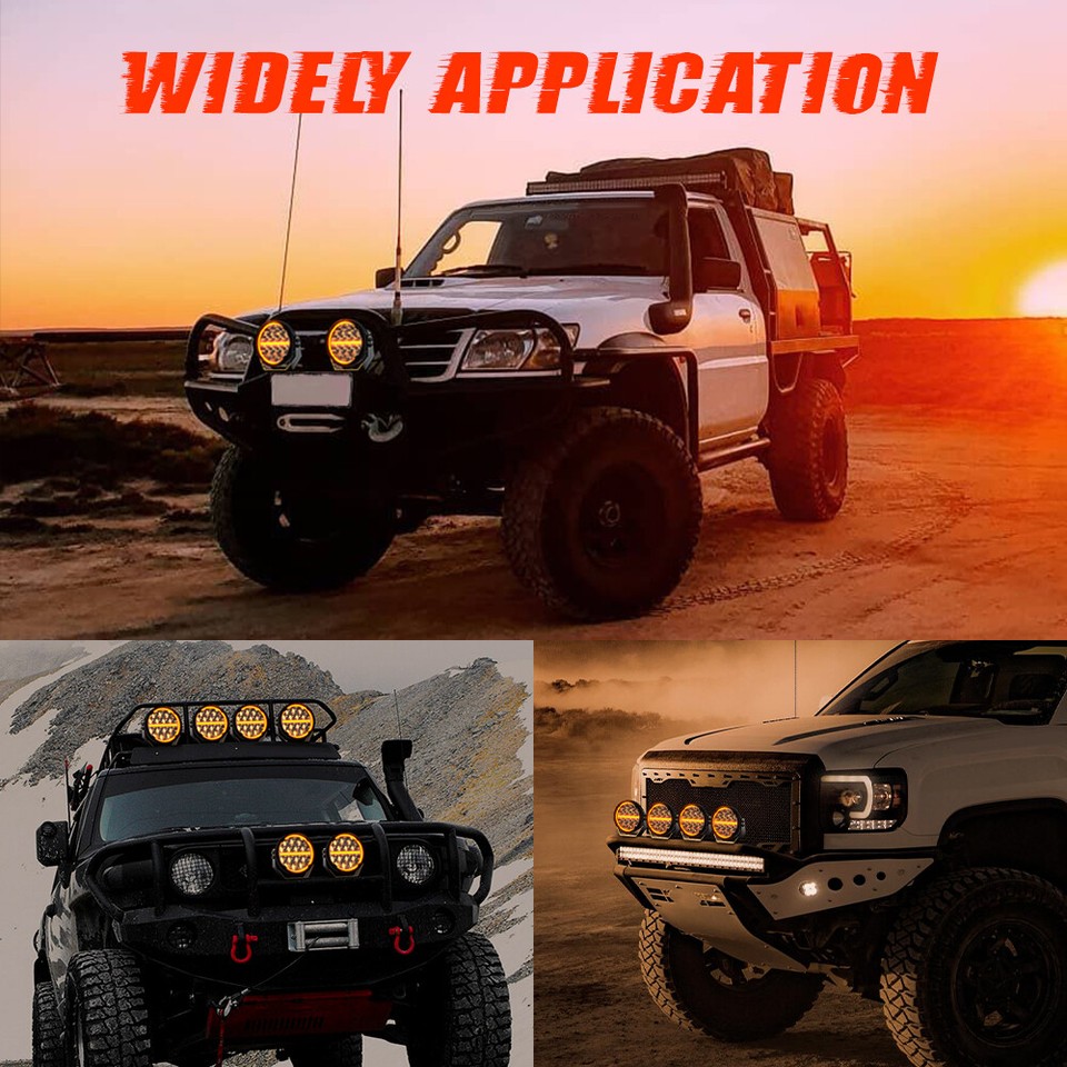 7/9 inch ROUND LED SPOT Driving Lights Off Road Spotlights Foglight ...